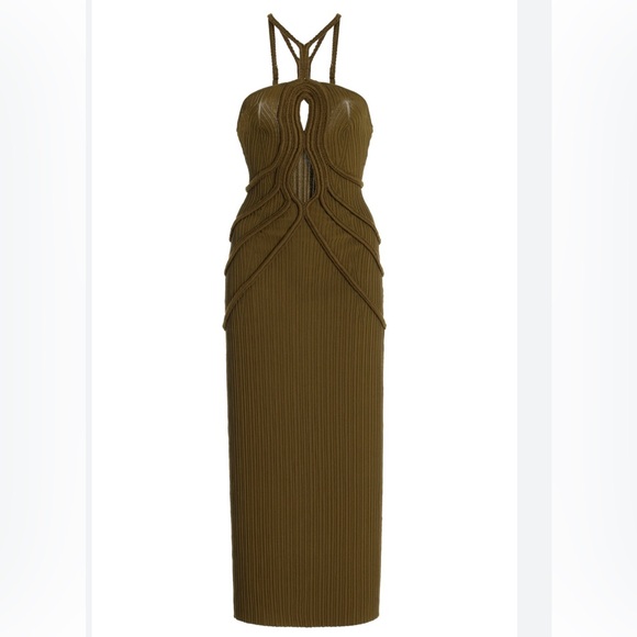 cult gaia | Dresses | Cult Gaia Avery Serpent Knit Keyhole Halter Dress ...